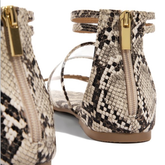 ShopFor_Fun Boutique | Shoes | Ladies Clear The Way Ivory Snake High ...